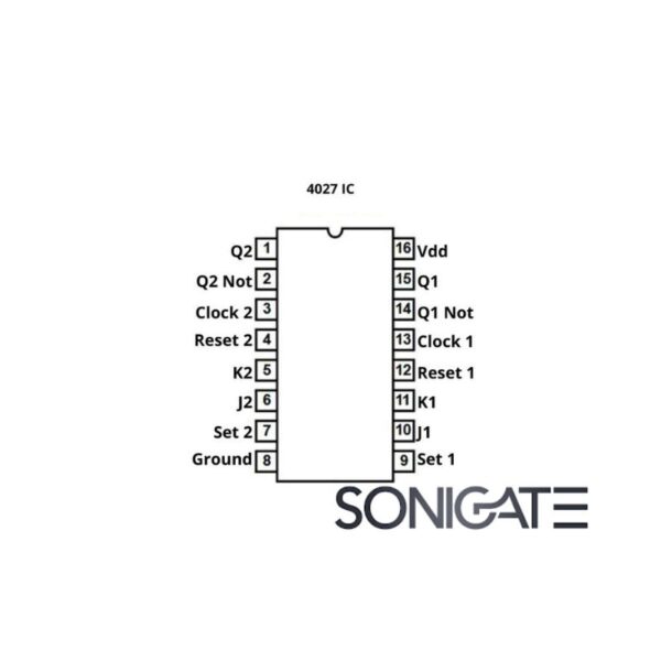 Circuito Integrado CD4027 – Dual Jk Flip Flop – www.sonigate.com